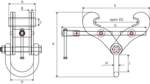 Superclamp S Serial - Adjustable Beam Clamp | CERTEX Germany