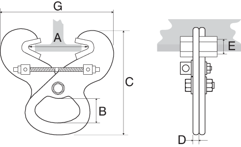 Superclamp PFC1 and PFC2 - Adjustable Spindle Beam Clamp | CERTEX Germany