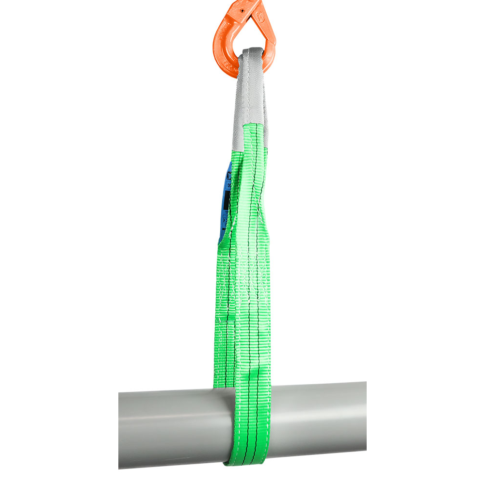 S1 polyester flat webbing slings with reinforced eyes | CERTEX Germany