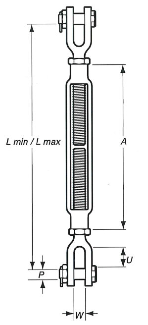 Open Body Turnbuckles Jaw - Jaw | CERTEX Germany